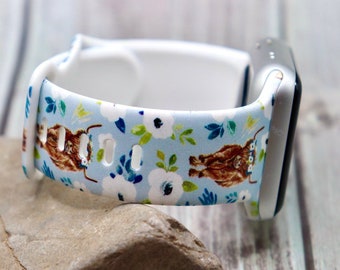 Highland Cow Watch Band for Apple Samsung 4western Boho Iwatch - Etsy