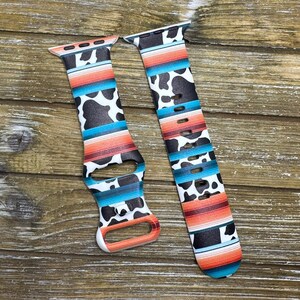 Western Serape Cow Print Apple Watch Band 40mm, Boho Iwatch Band 38mm ...