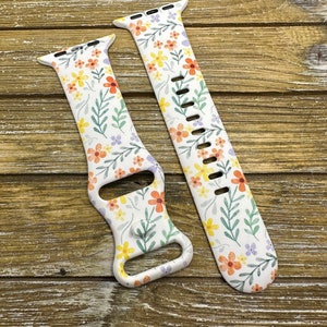 Wildflower Roses Flower Watch Band for Apple Watch, Samsung ...