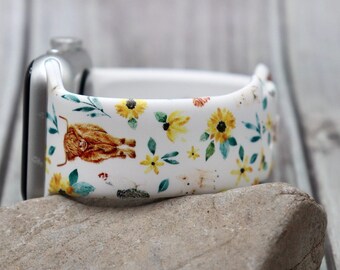 Highland Cow Sunflowers Watch Band for Apple Samsung Flowers - Etsy