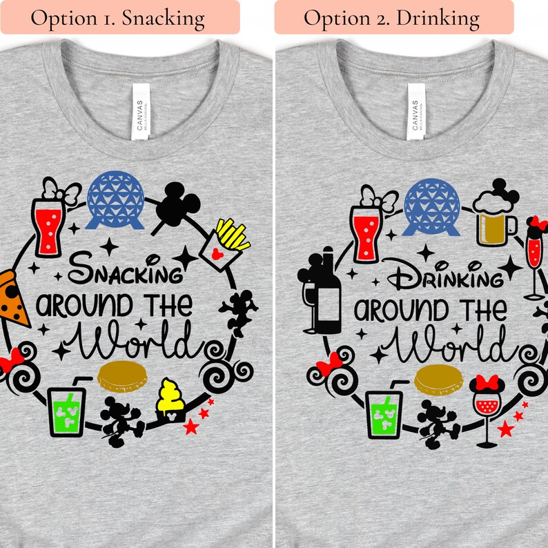 Snacking Around the World Shirt Epcot Food & Wine Shirts - Etsy