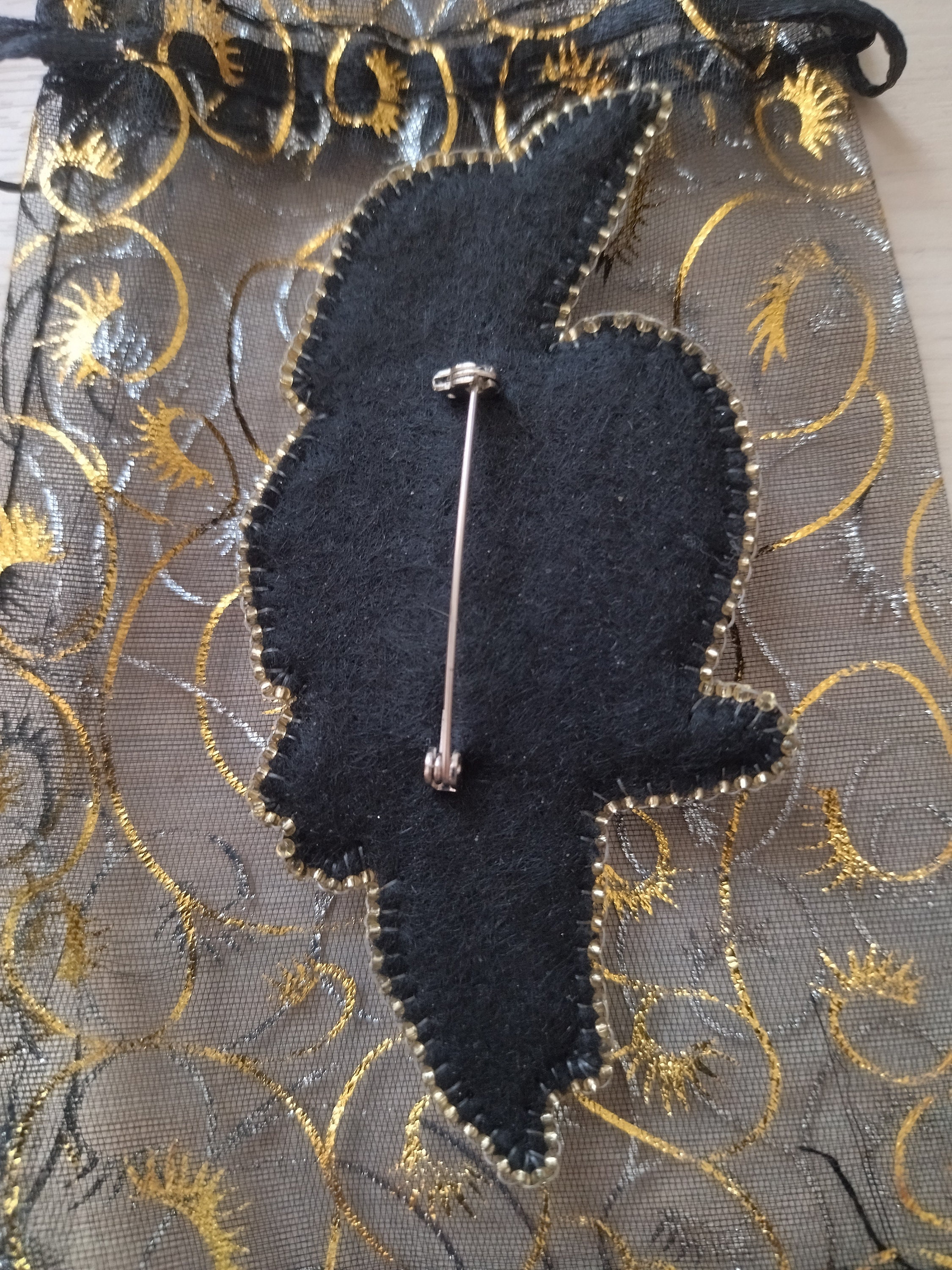 Crow Handmade Beaded Brooch - Etsy