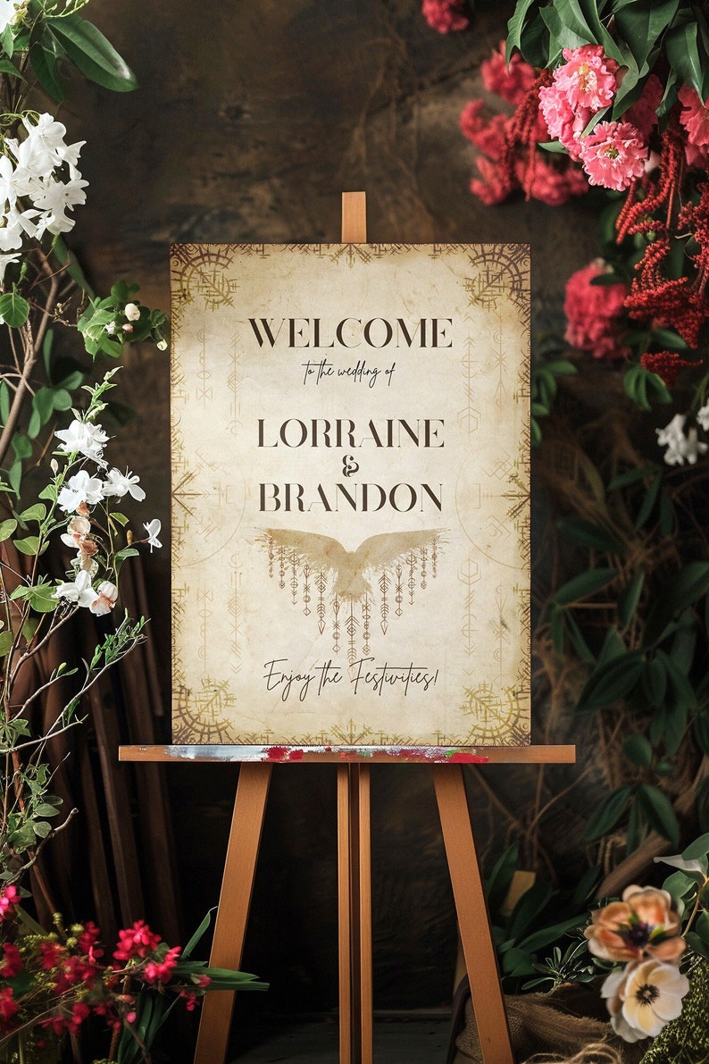 Custom Viking Wedding Welcome Sign Template | Design Custom ...