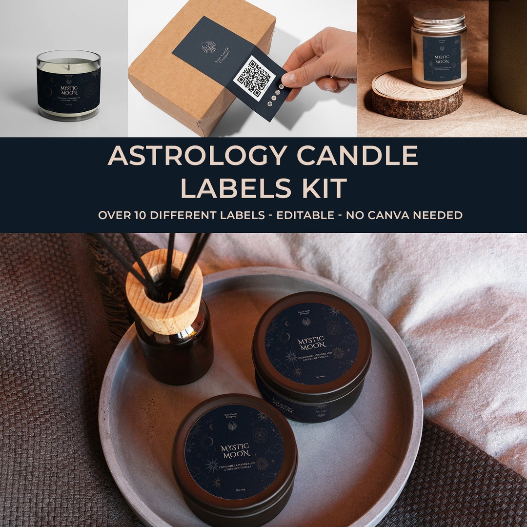 Personalized Candle Labels Printable Lables Editable Labels Label ...