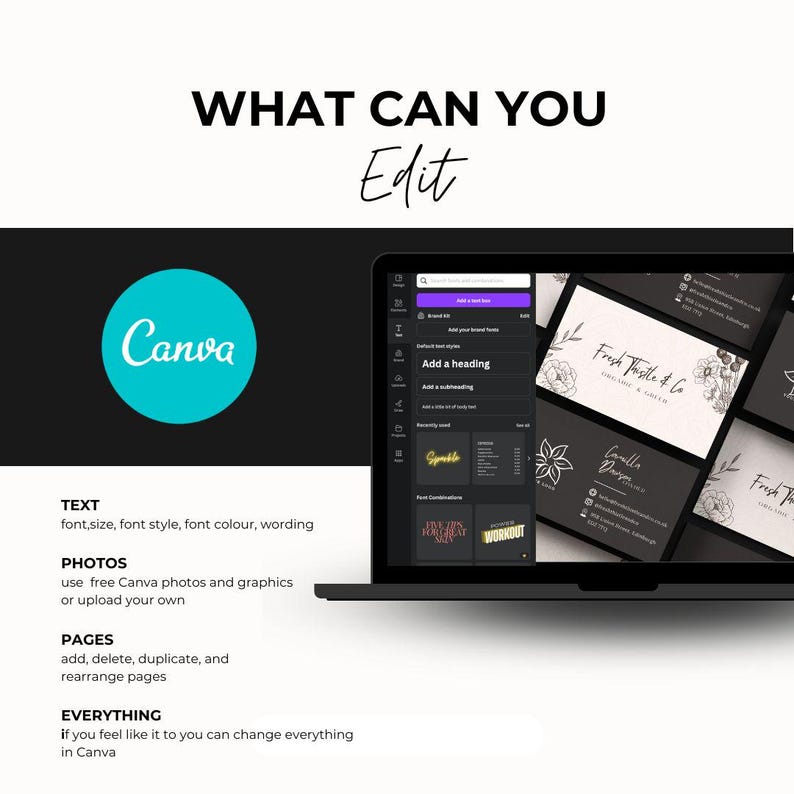 Custom Business Card Template Editable Business Card Printable Business ...