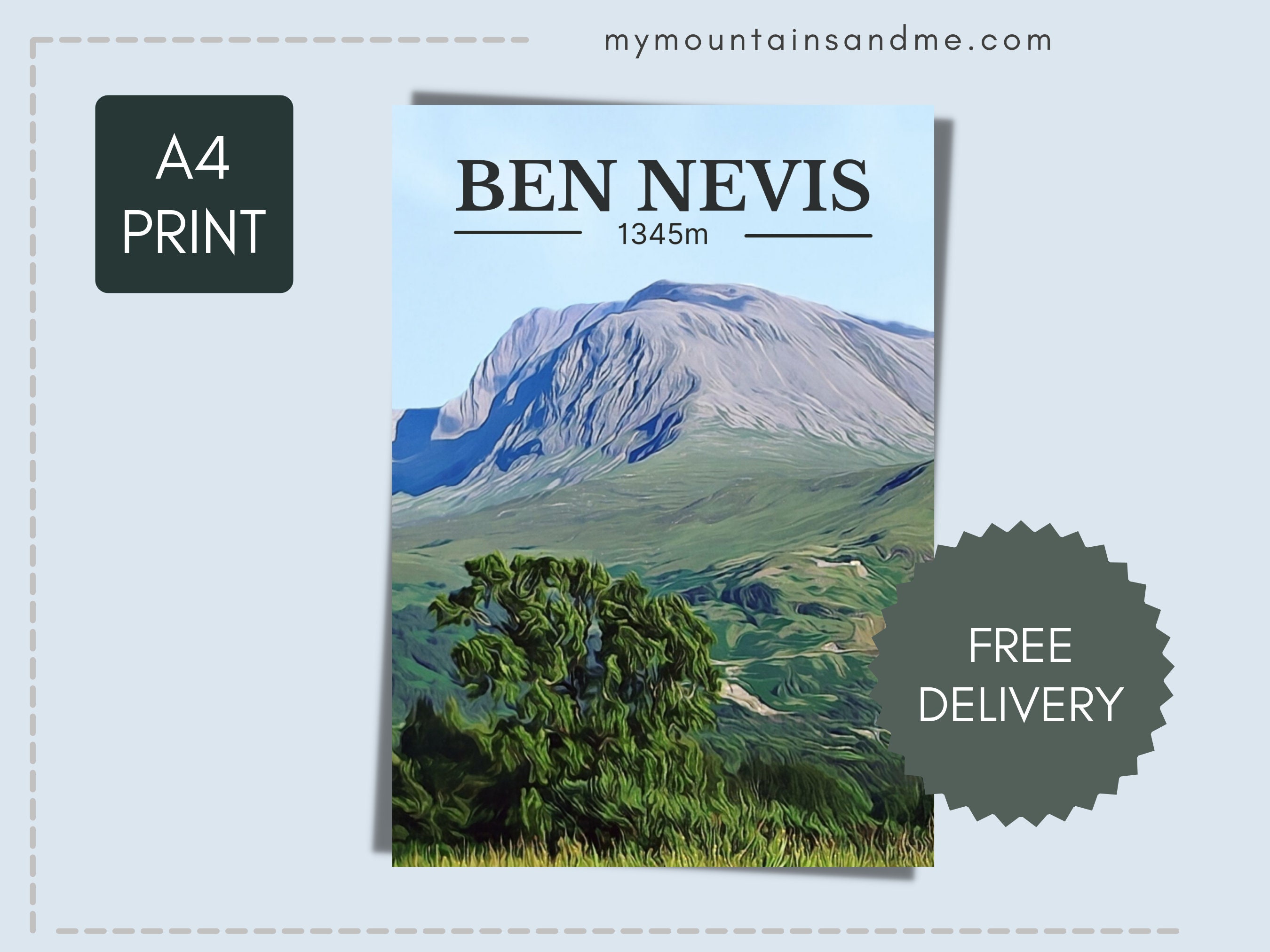 Ben Nevis Print Mountain Print Mountain Wall Art - Etsy UK