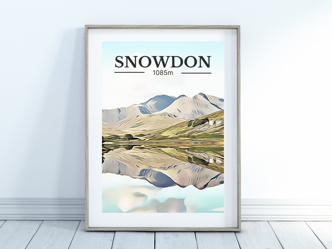 Snowdon Print | Mountain Print | Mountain Wall Art | Mountain Art ...