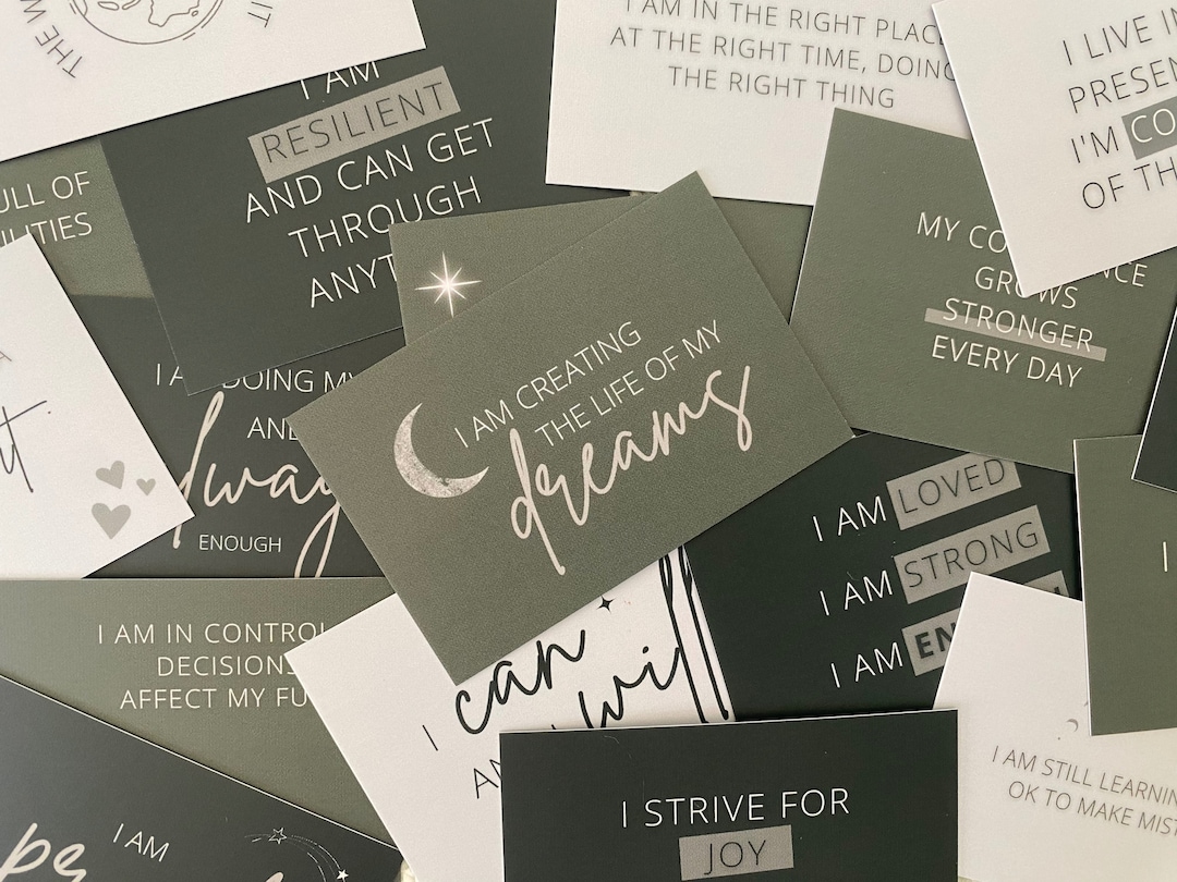 Positive Affirmation Cards Affirmation Cards Pack Daily Happiness ...
