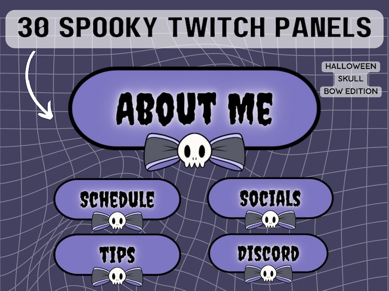 30 Spooky Goth Twitch Panels | Halloween Twitch Panel Kit | Cute Stream ...