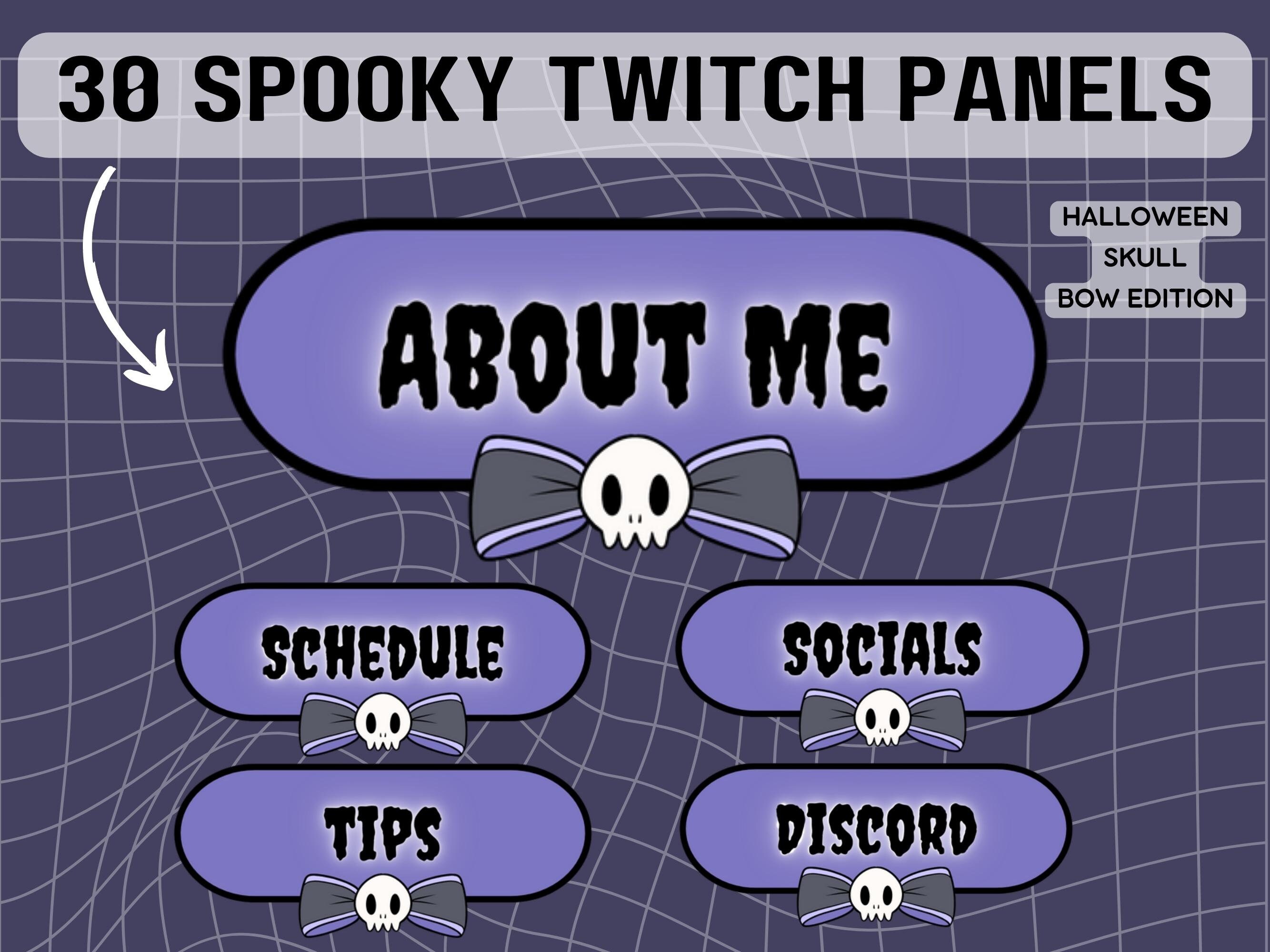30 Spooky Goth Twitch Panels | Halloween Twitch Panel Kit | Cute Stream ...