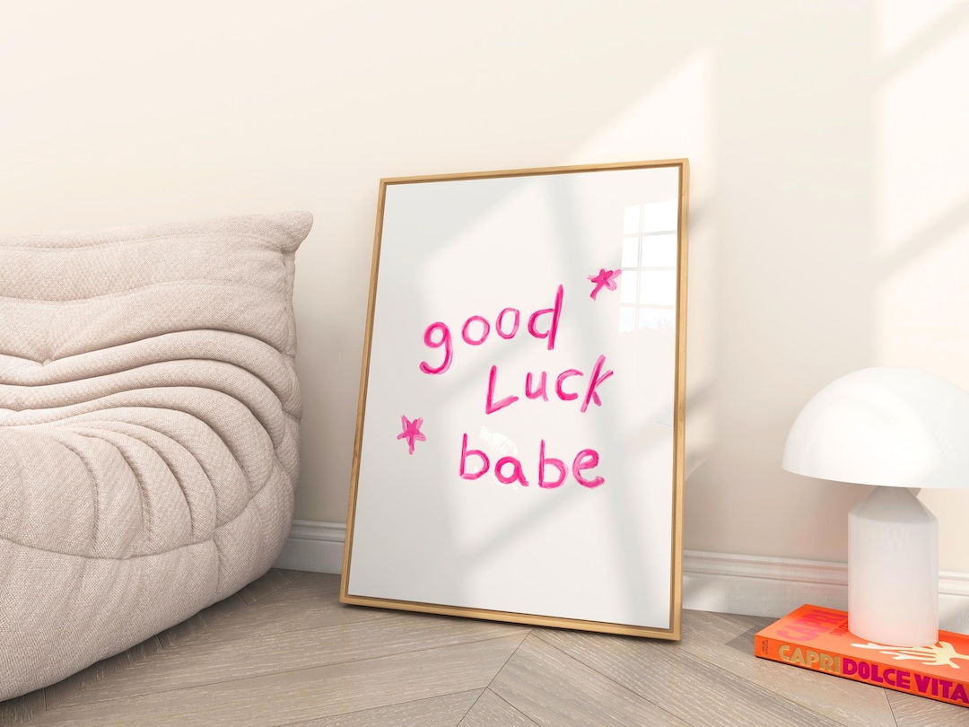 Good Luck Poster Original Digital Print Wall Art for Girls Aesthetic ...