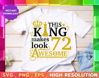 72 Birthday Svg - Etsy