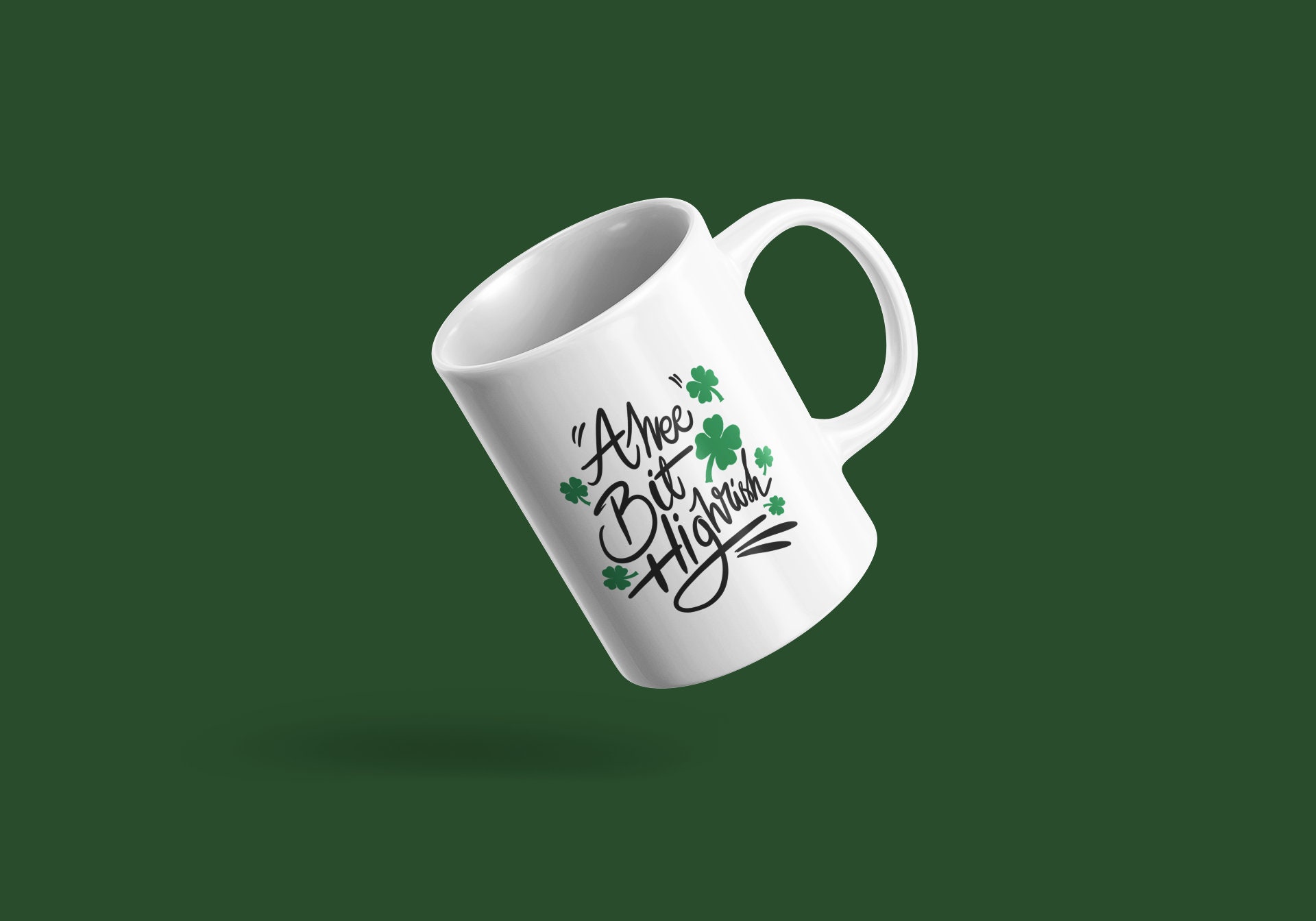 Funny Weed Svg A Wee Bit Highrish Svg St Patricks Day Svg - Etsy