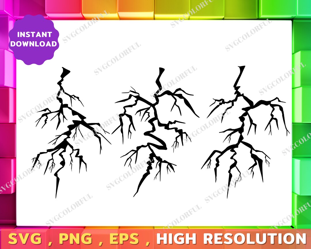 Thunder Svg Lightning Bundle Svg Thunder Bolt Svg - Etsy