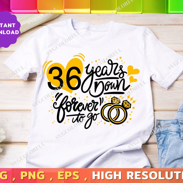36th Anniversary Svg - Etsy
