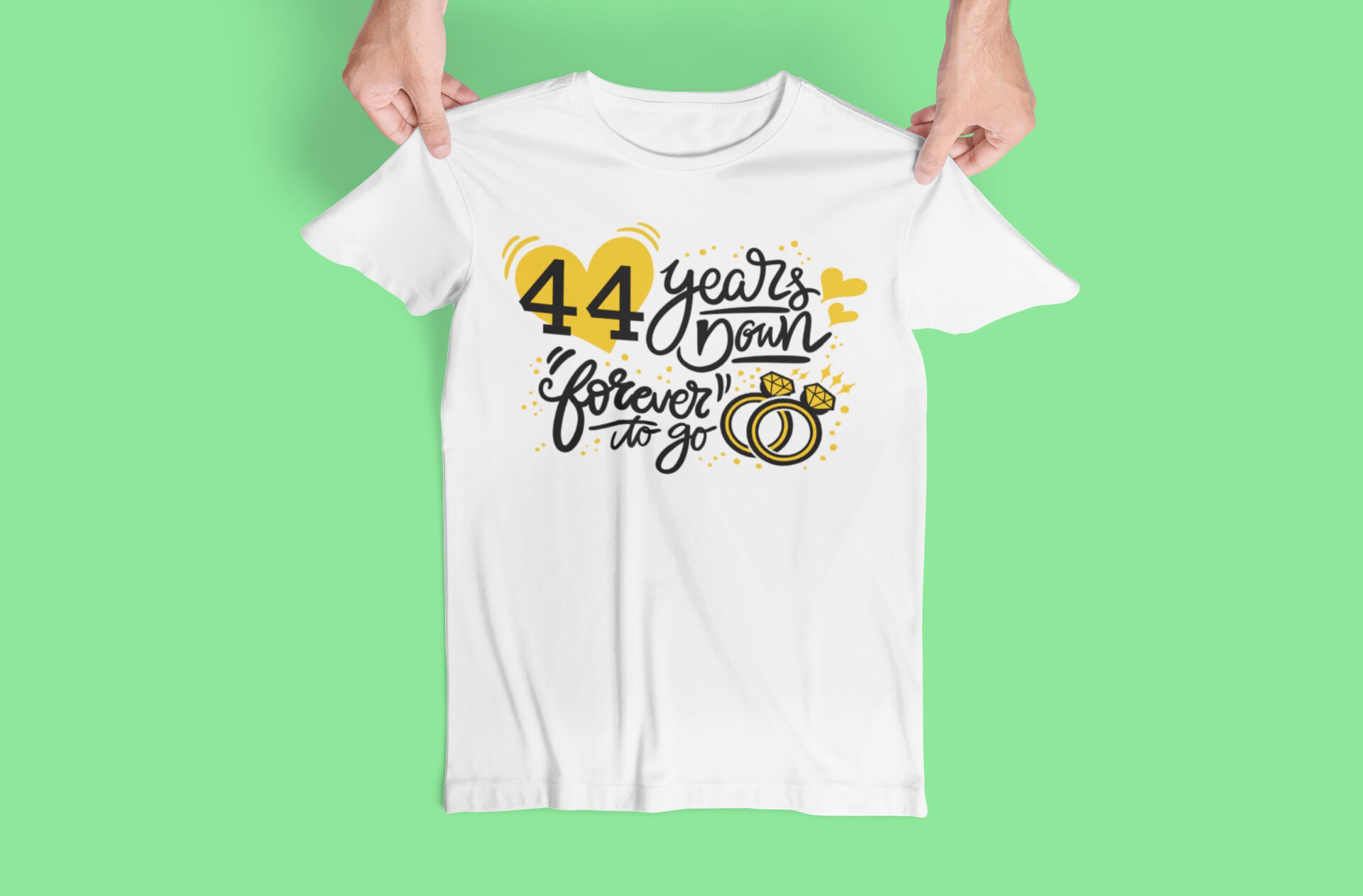 44th Anniversary Svg 44 Years Down Forever To Go Svg Forty | Etsy