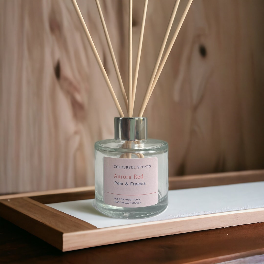 REED DIFFUSER Aurora Red Reed Diffuser Pear & Freesia 100ml - Etsy
