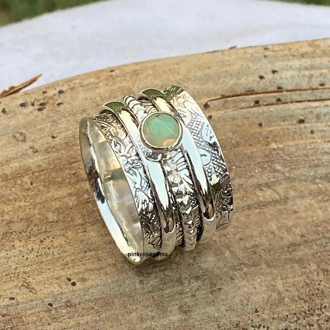 Ethiopische opaal ring spinner ring meditatie ring 925 sterling ...