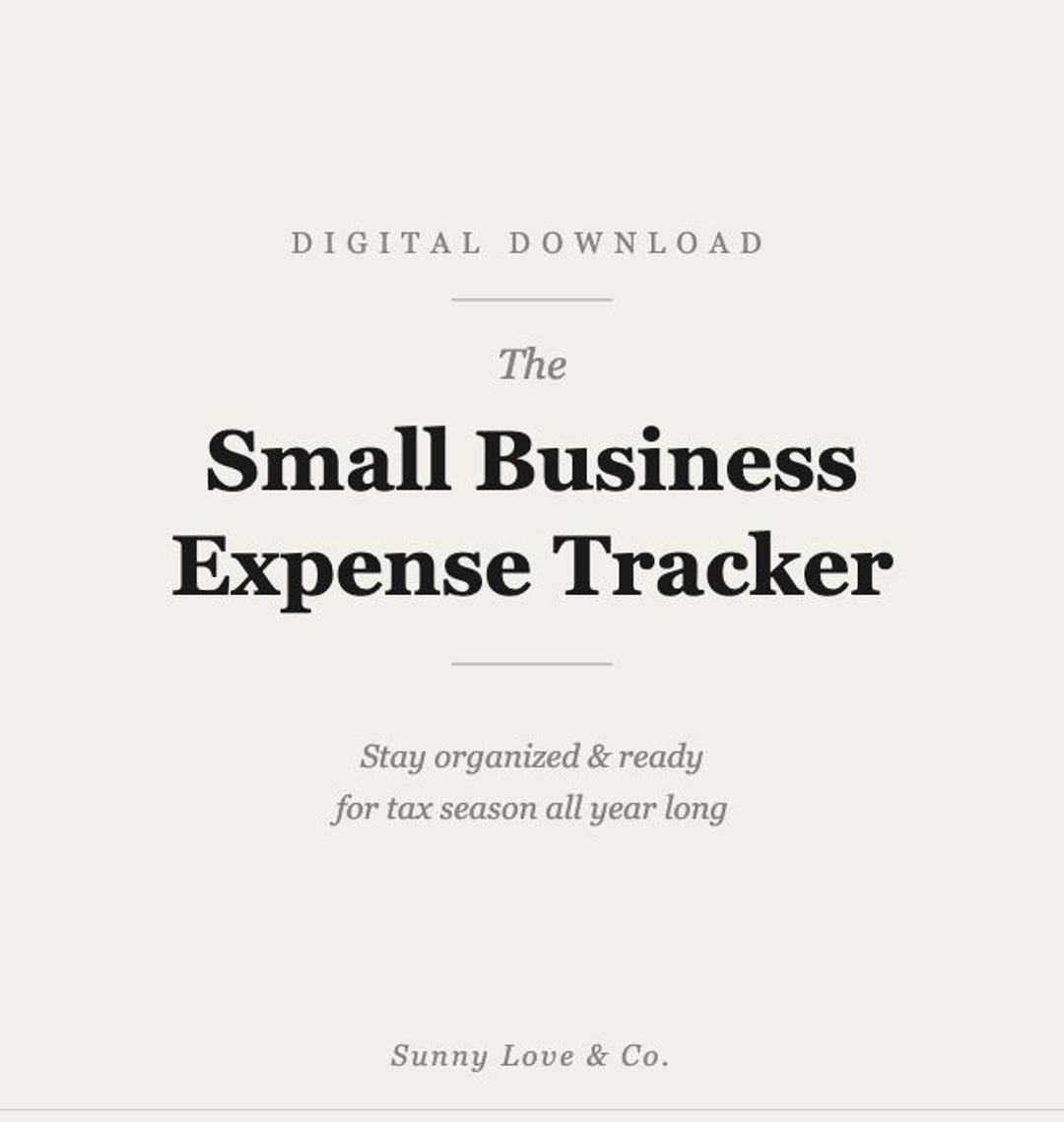 Small Business Expense Tracker | Business Finance Tracker | Printable ...
