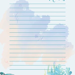 Cute Sea Themed Digital Notes | Ocean Aesthetic Planner Notes | Pastel ...