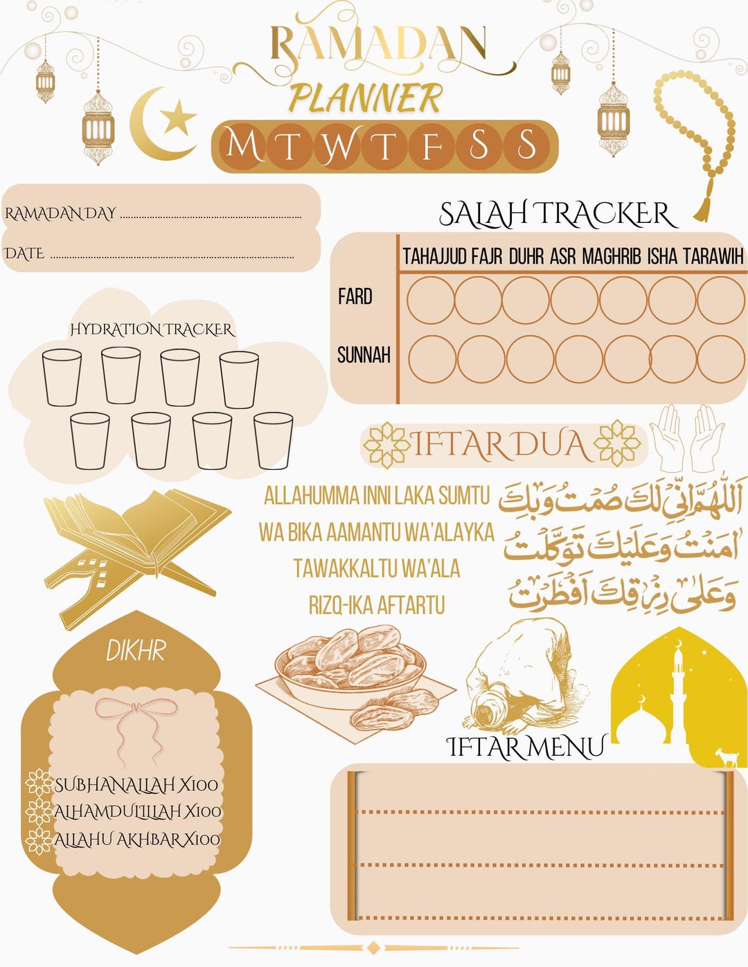 Ramadan 2025 Digital Planner | Printable Ramadan Planner for ...