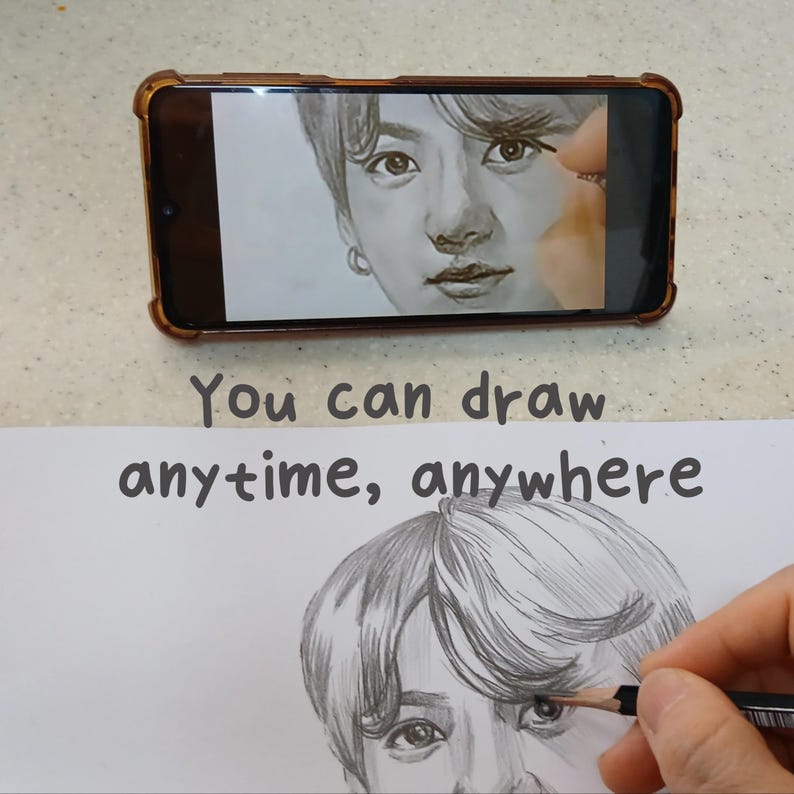 Sketch for Learning Pencil Portrait Drawing/easy Portrait Sketch Paper ...