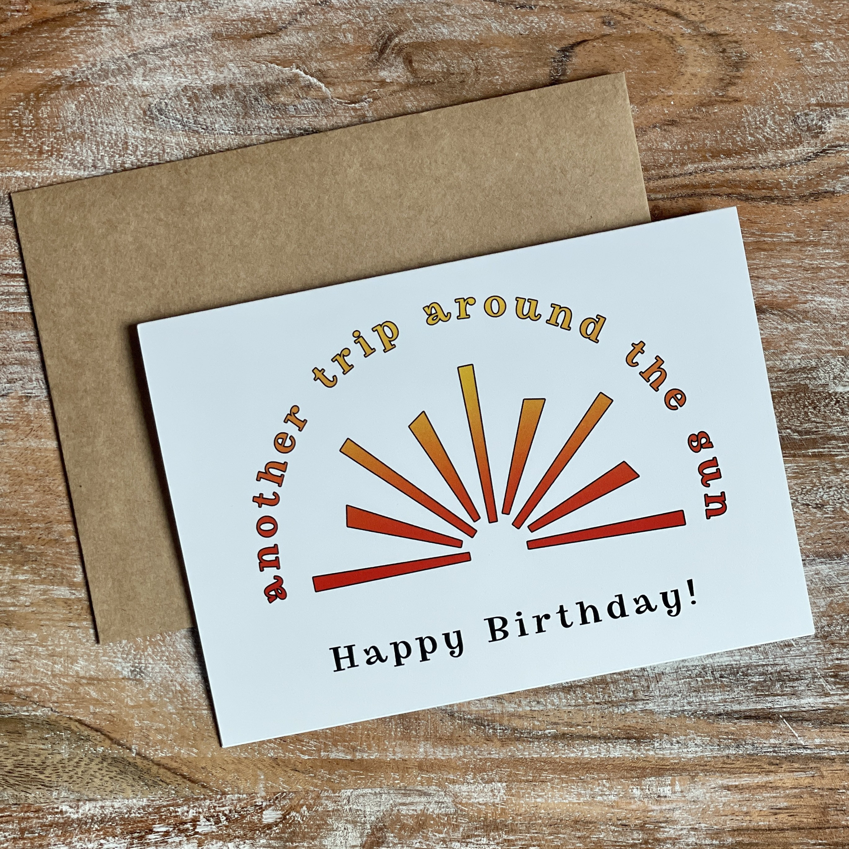 Another Trip Around The Sun Birthday Card Retro Birthday Etsy