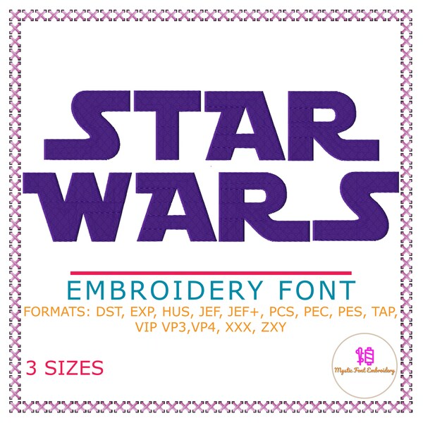Star Embroidery Font - Etsy