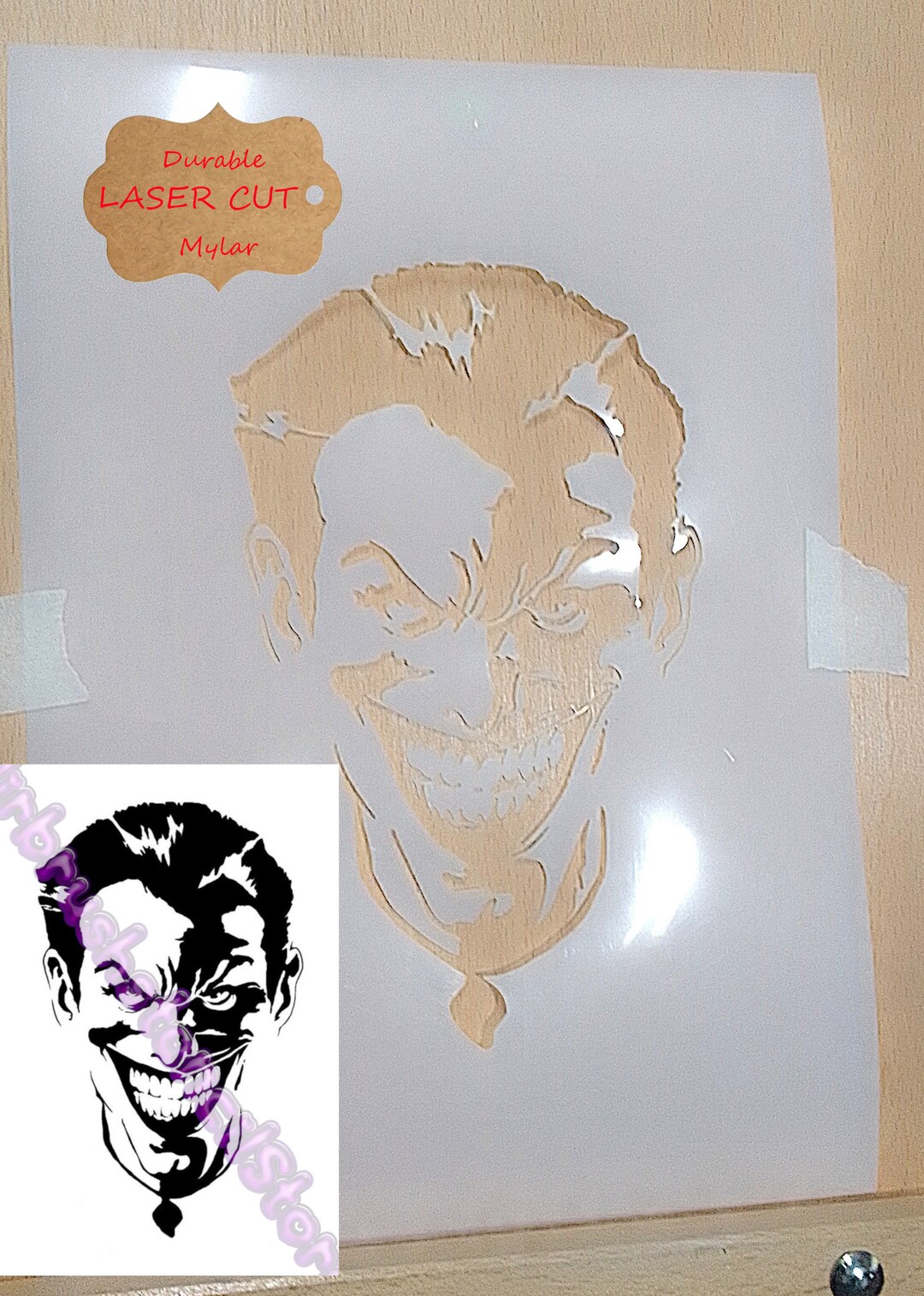 Masked Face Airbrush Art Stencil Artists Painting Template Available in ...