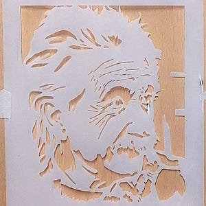 Old Man Stencil Airbrush Art Stencil Artists Old Man Template Available ...