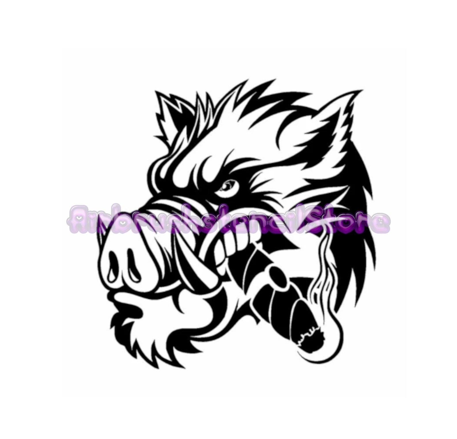 Wild Hog Stencil Airbrush Art Stencil Artists Wild Hog Template ...
