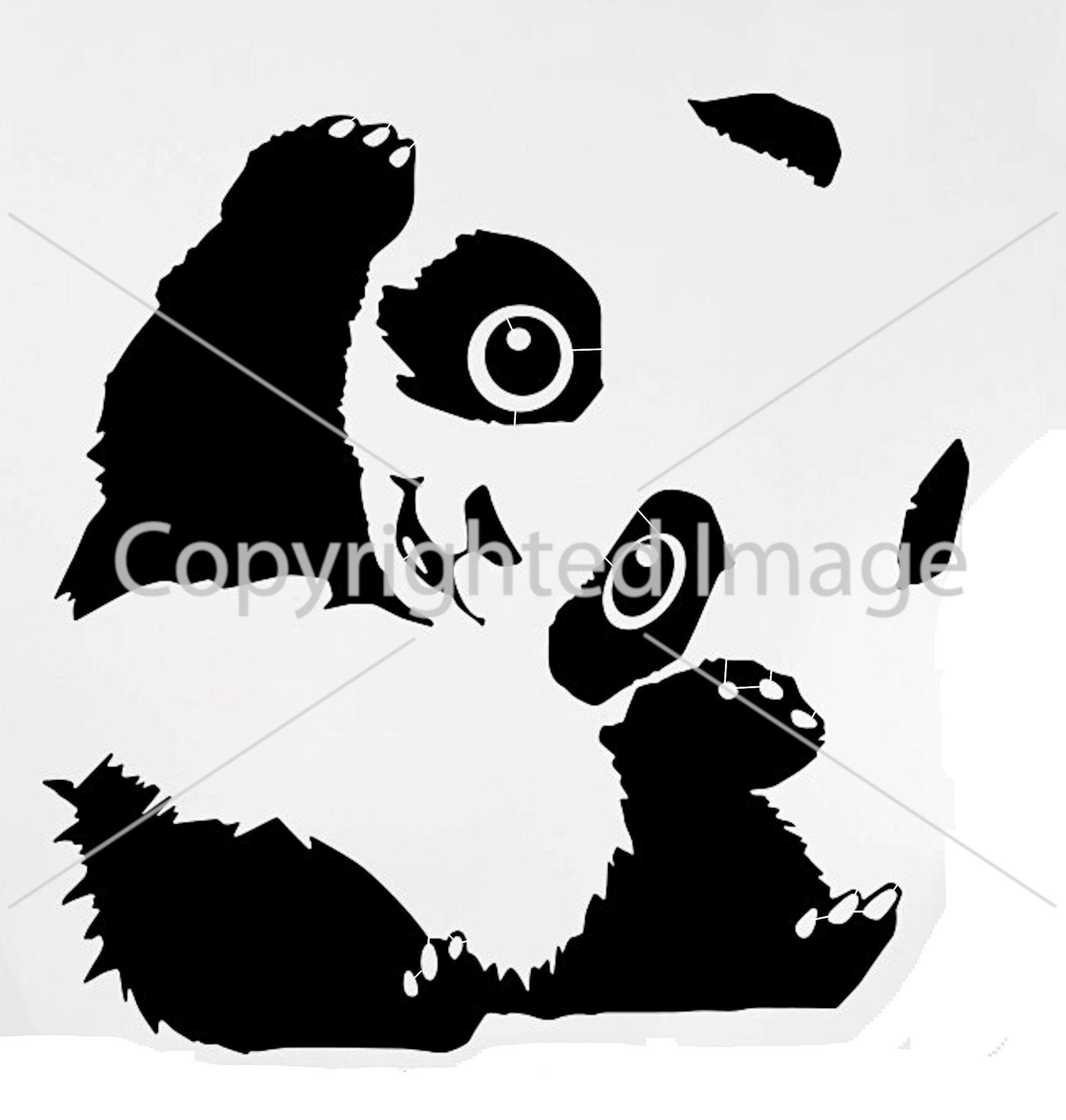 Cute Panda Stencil