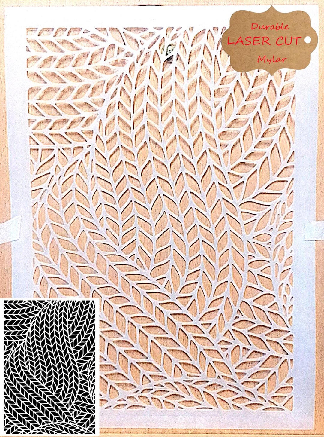 Plait Stencil Airbrush Stencil Artists Plait Weave Template Mylar Ships ...
