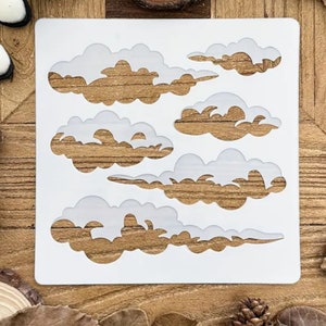 2 Layer Clouds Airbrush Art Stencil Set Mylar Ships Worldwide. - Etsy