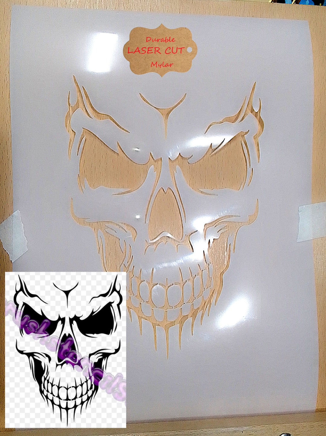 Skull Stencil Airbrush Art Stencil Artists Skull Template Available in ...