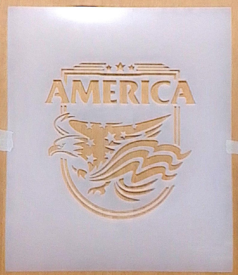 America Stencil Airbrush Art Craft Stencil Artists American Eagle ...
