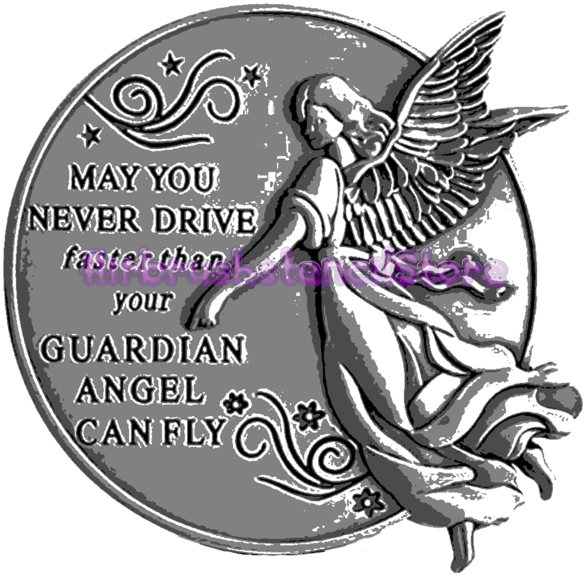 Guardian Angel Stencil