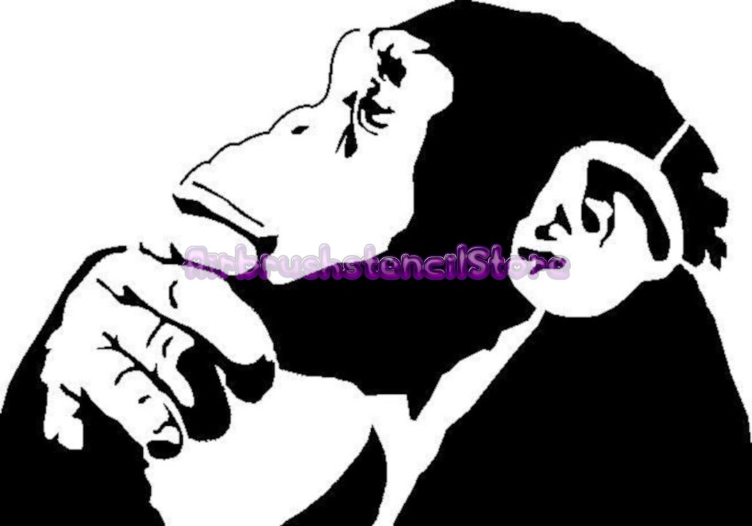 Chimpanzee Airbrush Art Stencil Available in 3 Sizes Mylar Ships ...