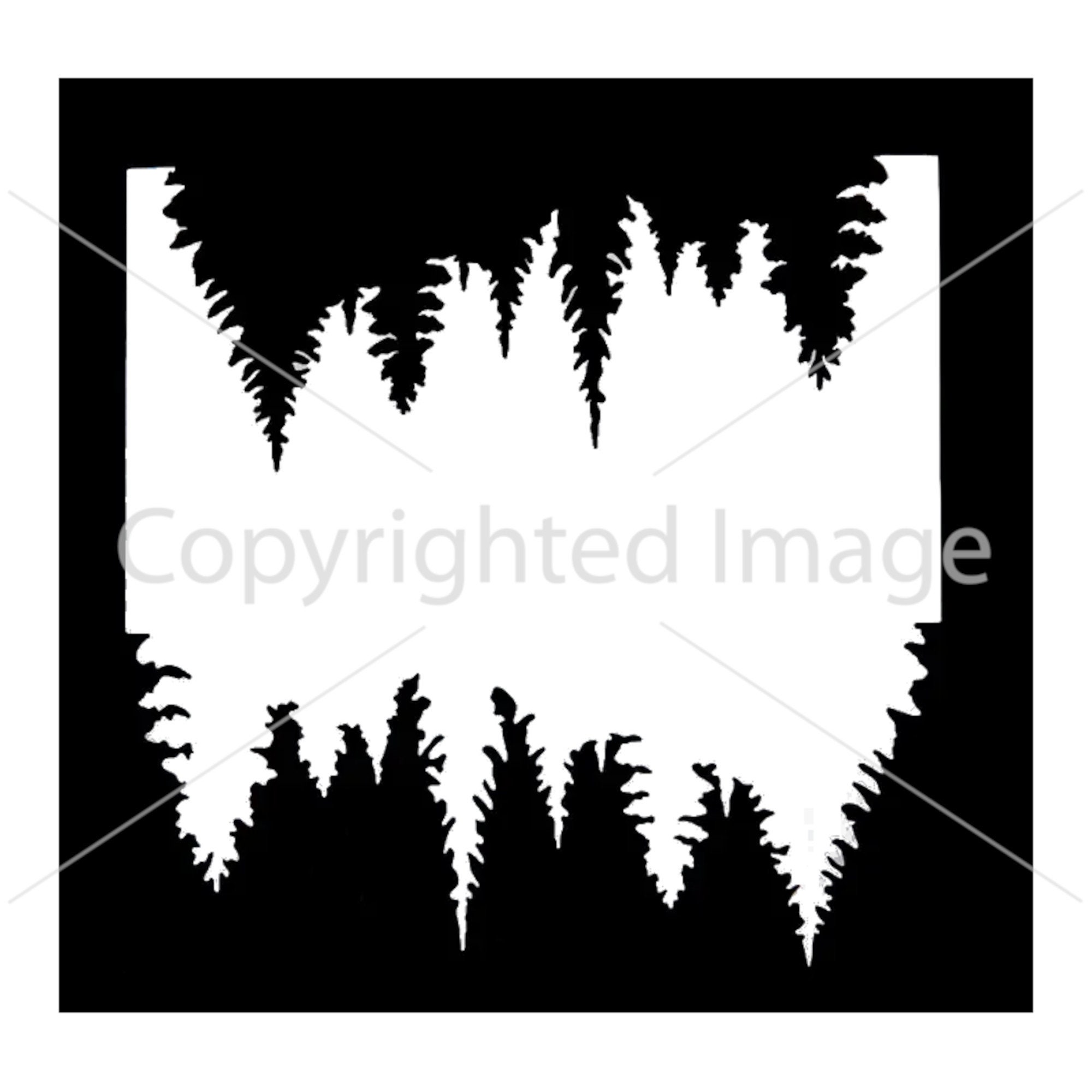 Forest Template Airbrush Art Stencil Artists Forest Trees Template ...