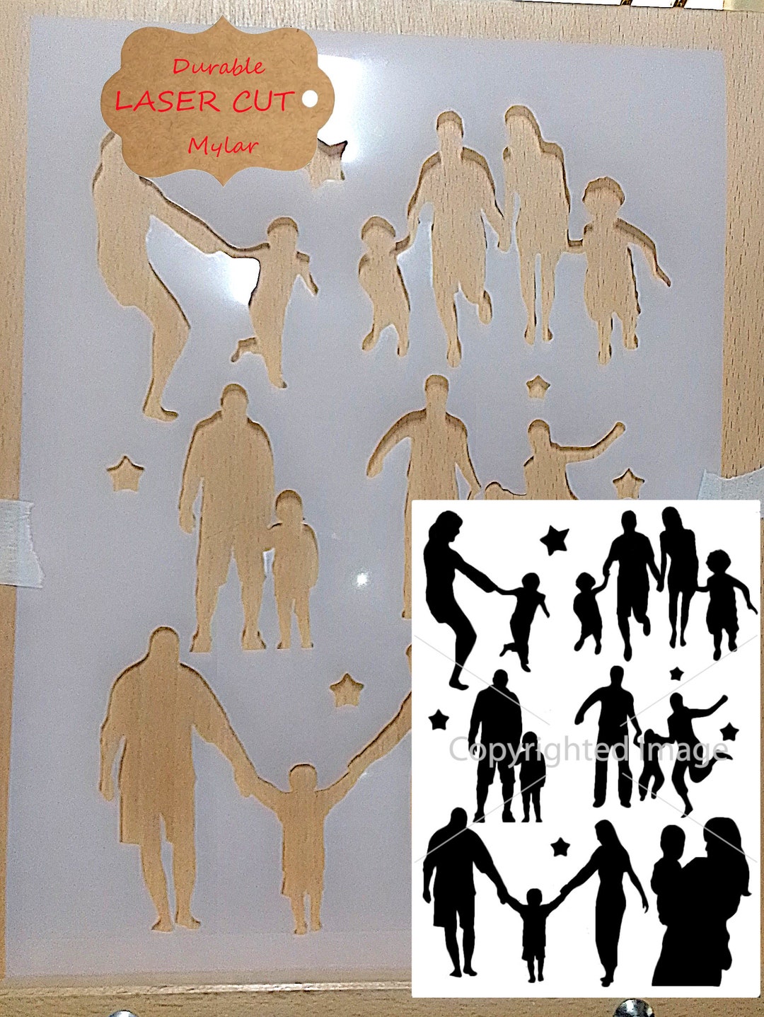 People Stencil Airbrush Art Stencil Artists People Template Available ...