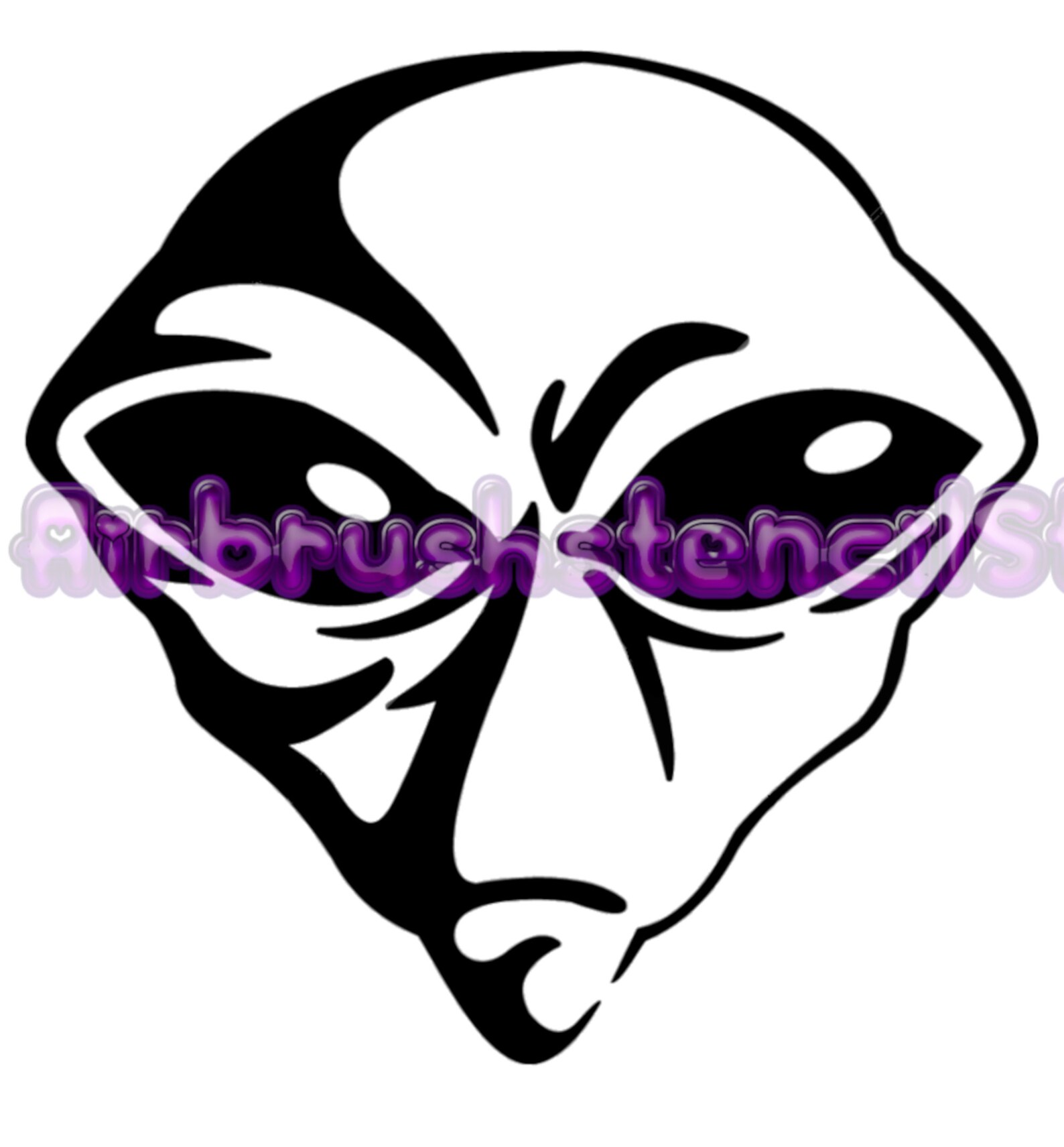 Alien Airbrush Art Stencil Available in 2 Sizes Mylar Ships - Etsy