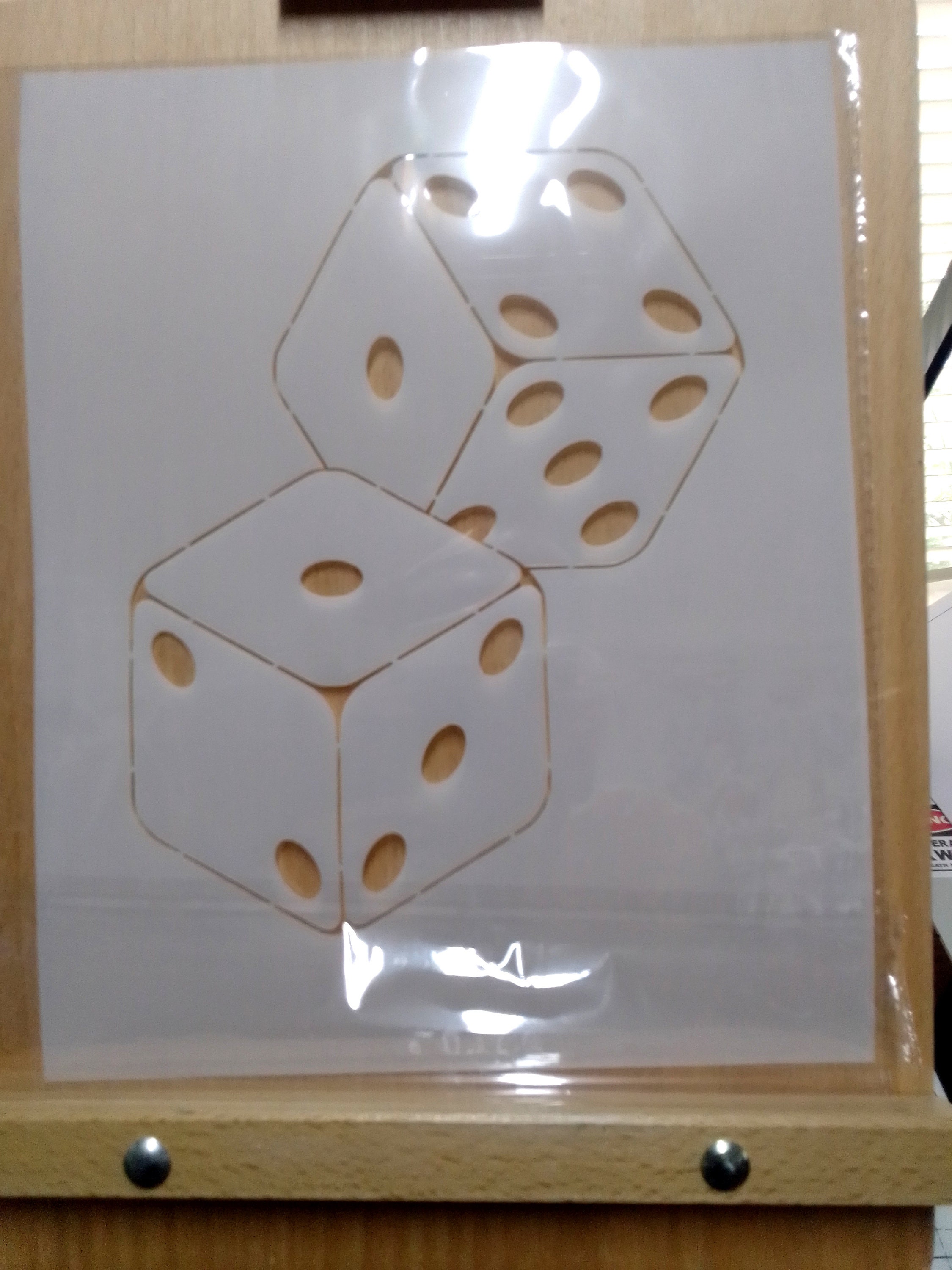 Dice Stencil Airbrush Art Stencil Artists Dice Template Available in 7 ...