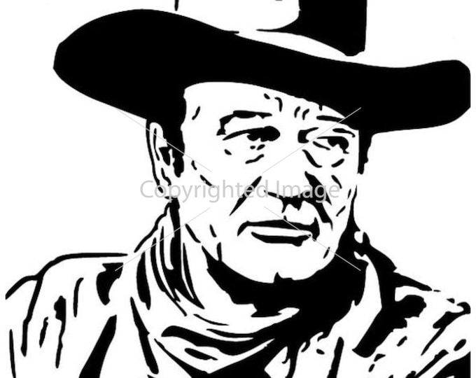 John Wayne Silhouettes in Blue by Riley Blake Designs You - Etsy