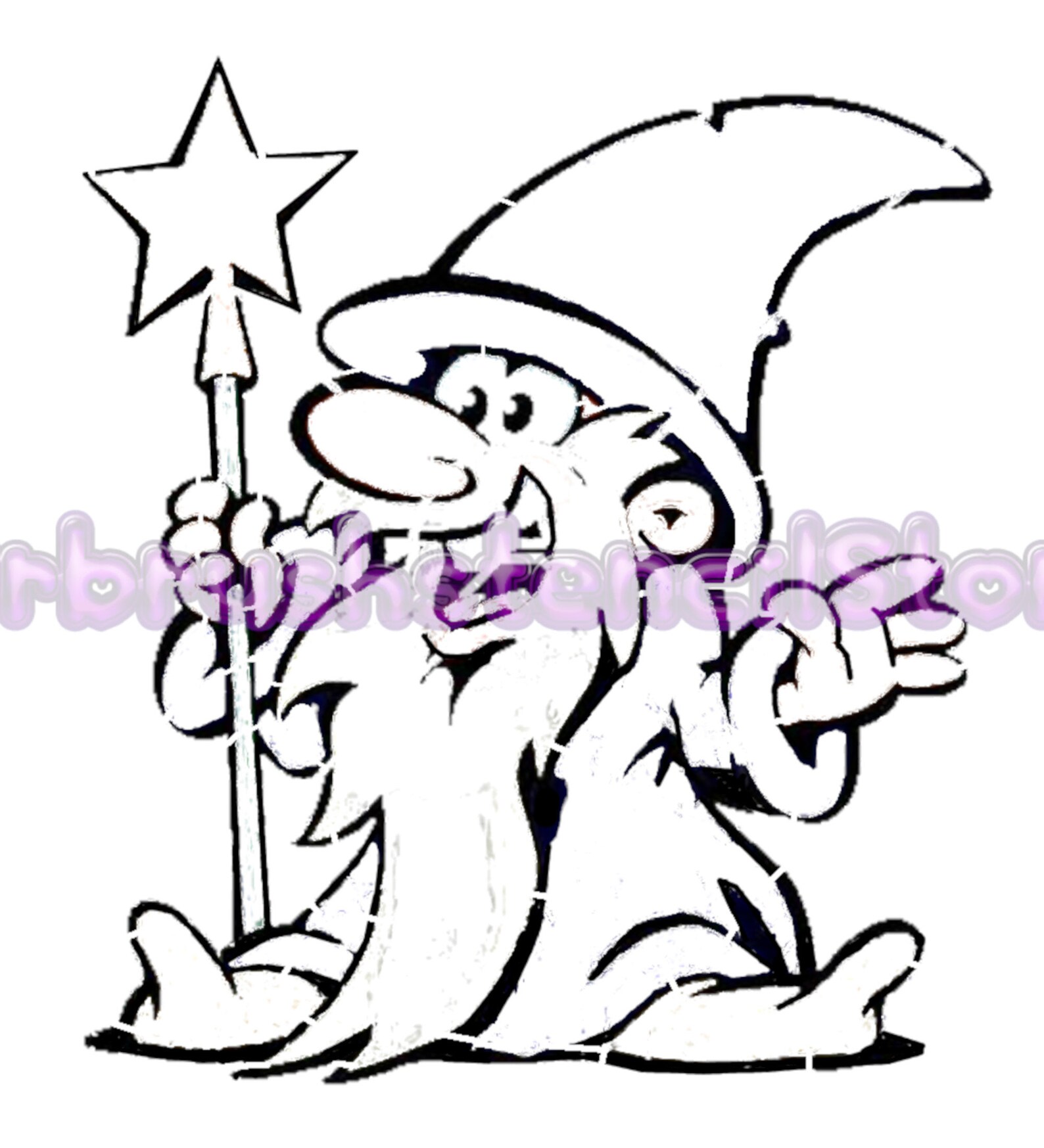 Wizard Airbrush Art Stencil Available in 2 Sizes Mylar Ships - Etsy