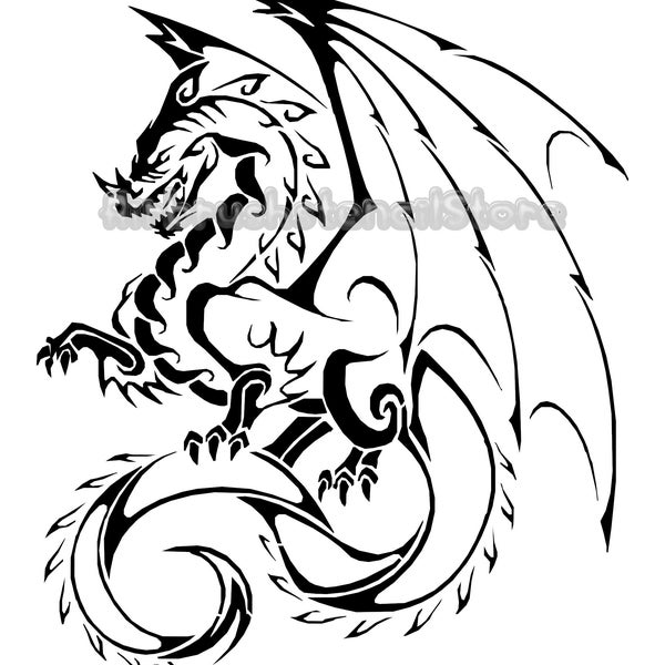 Dragon Stencil - Etsy