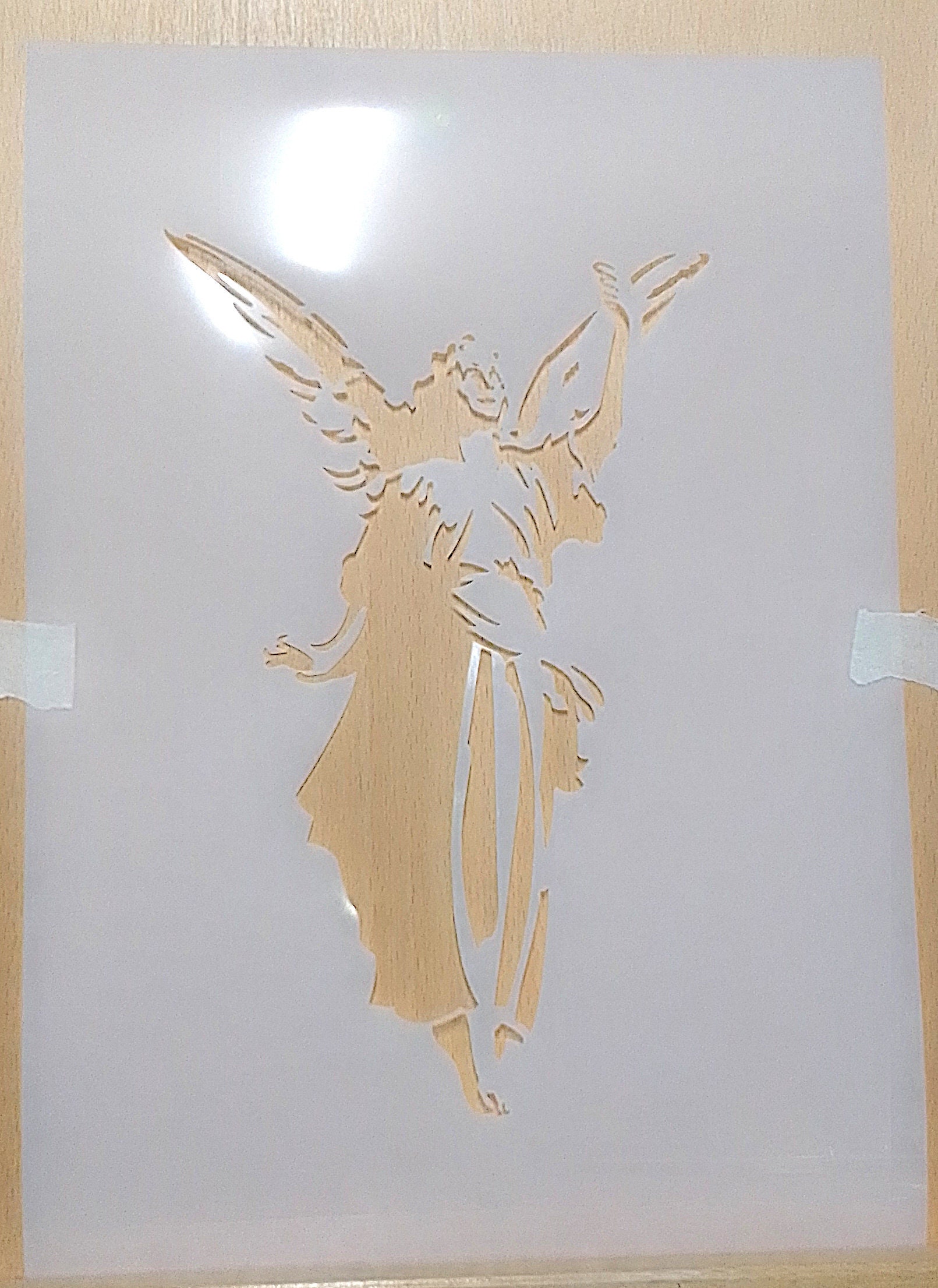 Angel (B) Stencil Airbrush Art Stencil Artists Religious Template ...