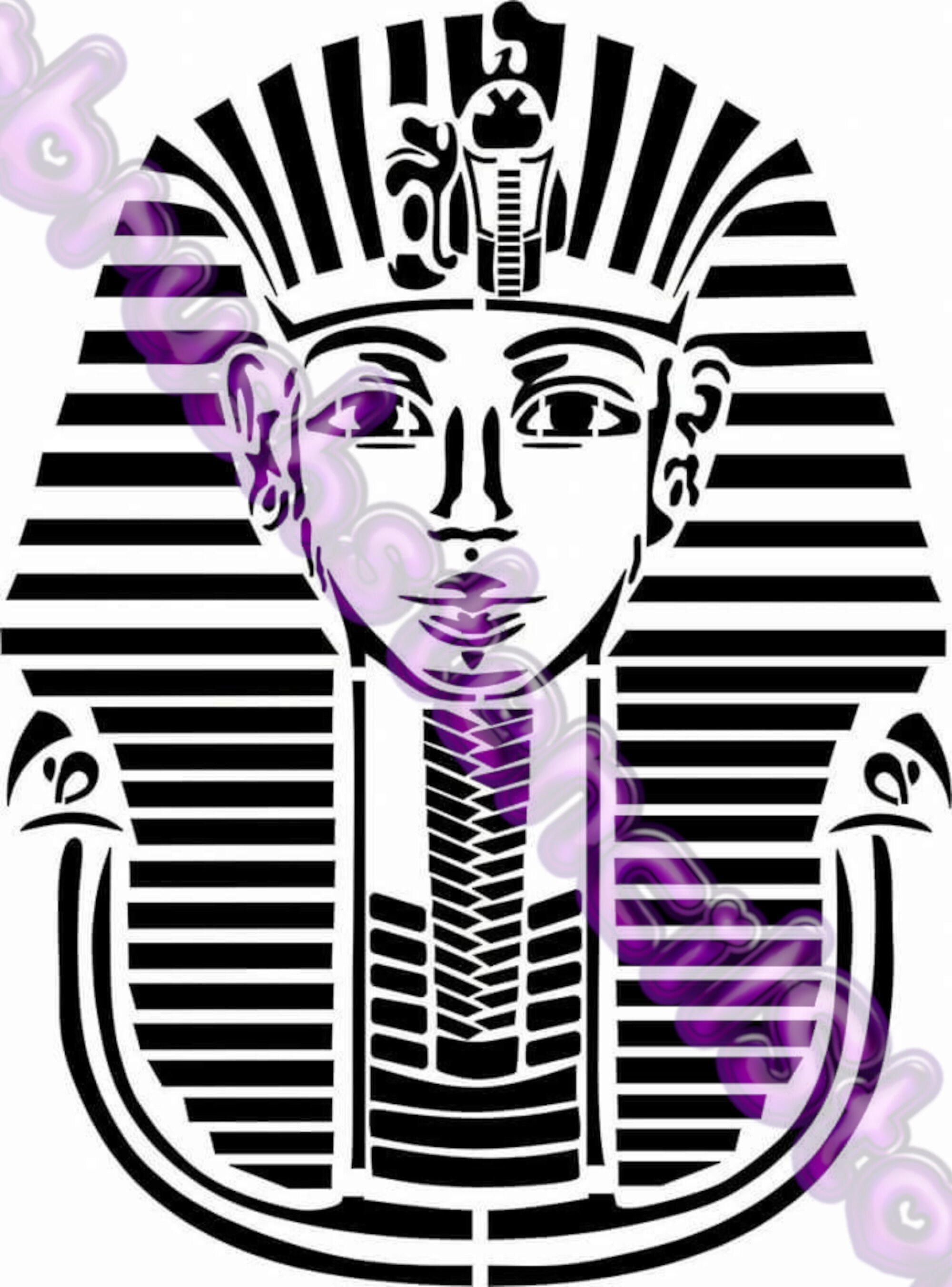 King Tutankhamun Airbrush Art Stencil Available in 2 Sizes Mylar Ships ...