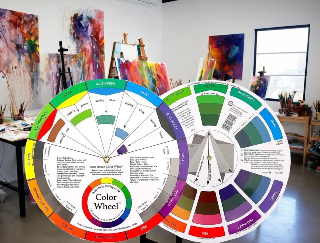 Artists Colour Wheel Mixing Colour Guide 23cm Artist Colour Wheel - Etsy