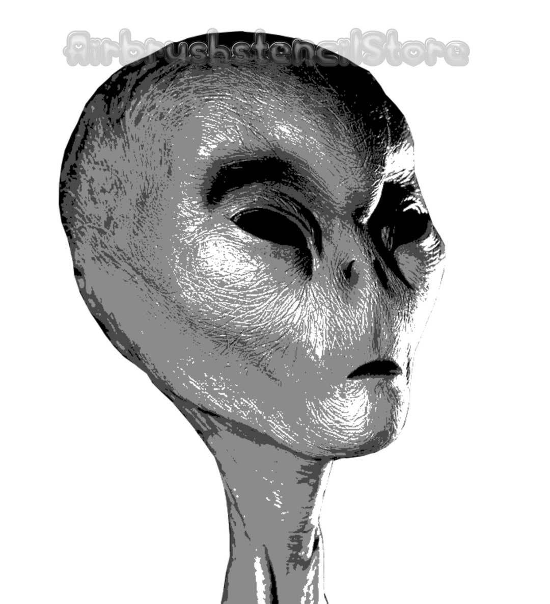 Three Layer Alien Airbrush Art Stencil Set Mylar Ships Worldwide. - Etsy
