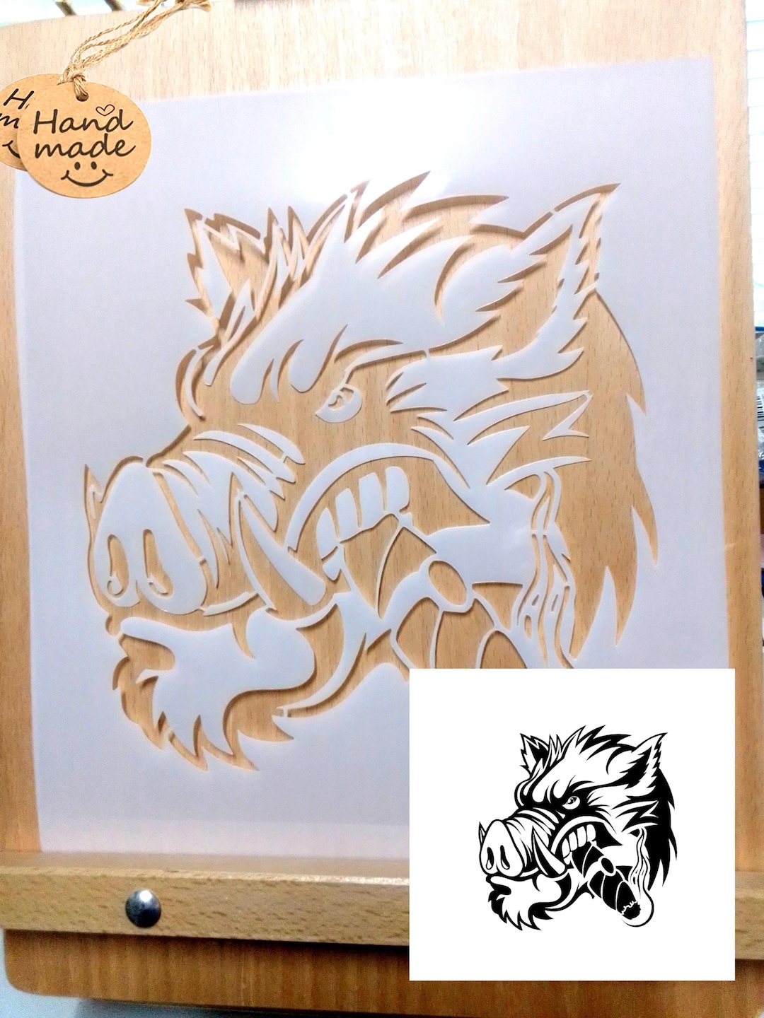 Wild Hog Stencil Airbrush Art Stencil Artists Wild Hog Template ...